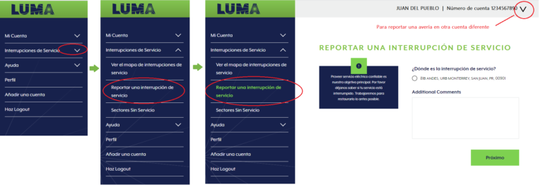 ¿Cómo puedo reportar una avería o una fluctuación o bajón de voltaje ...